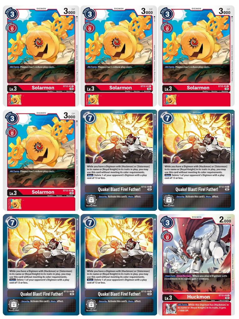 Formato Proxy Digimon | PDF