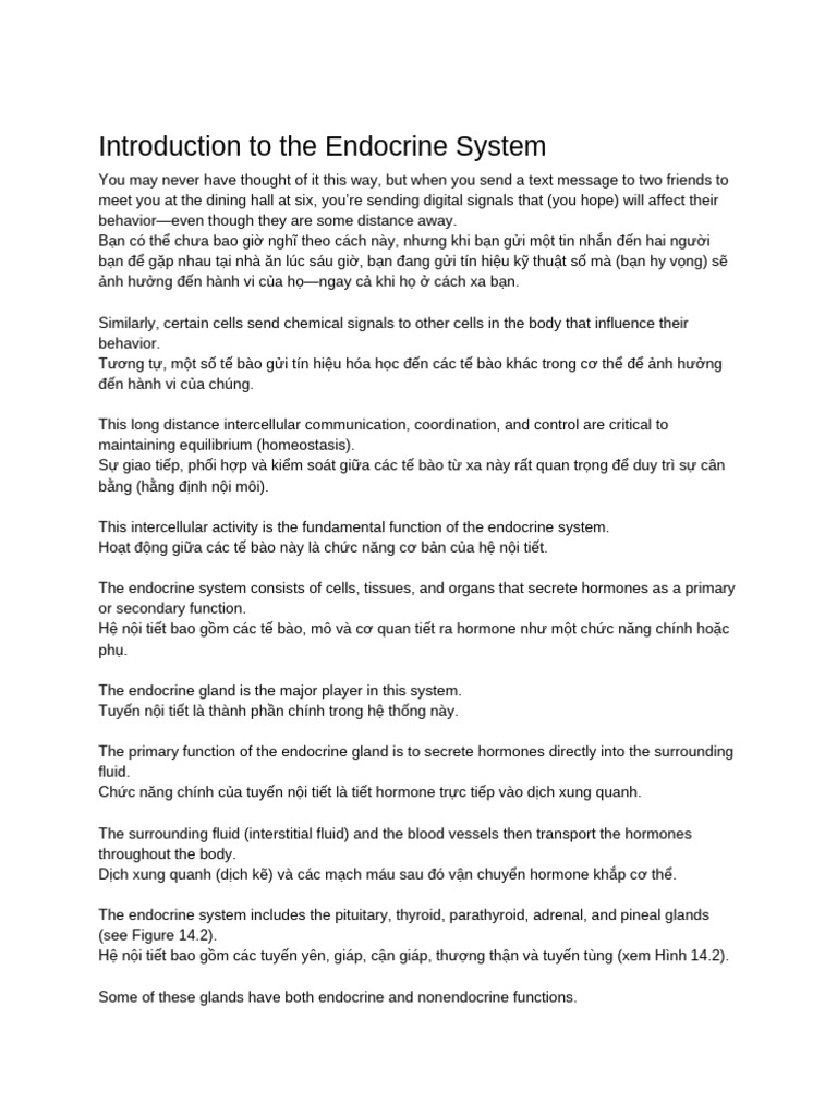 Endocrine Note | PDF