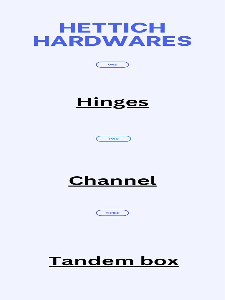 Hettich Hardwares | PDF