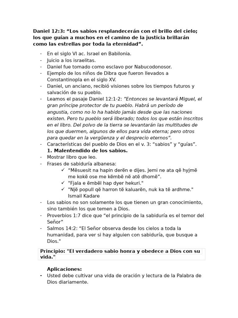 Sabiduría y Justicia en Daniel 12:3 | PDF | San Pedro | Jesús