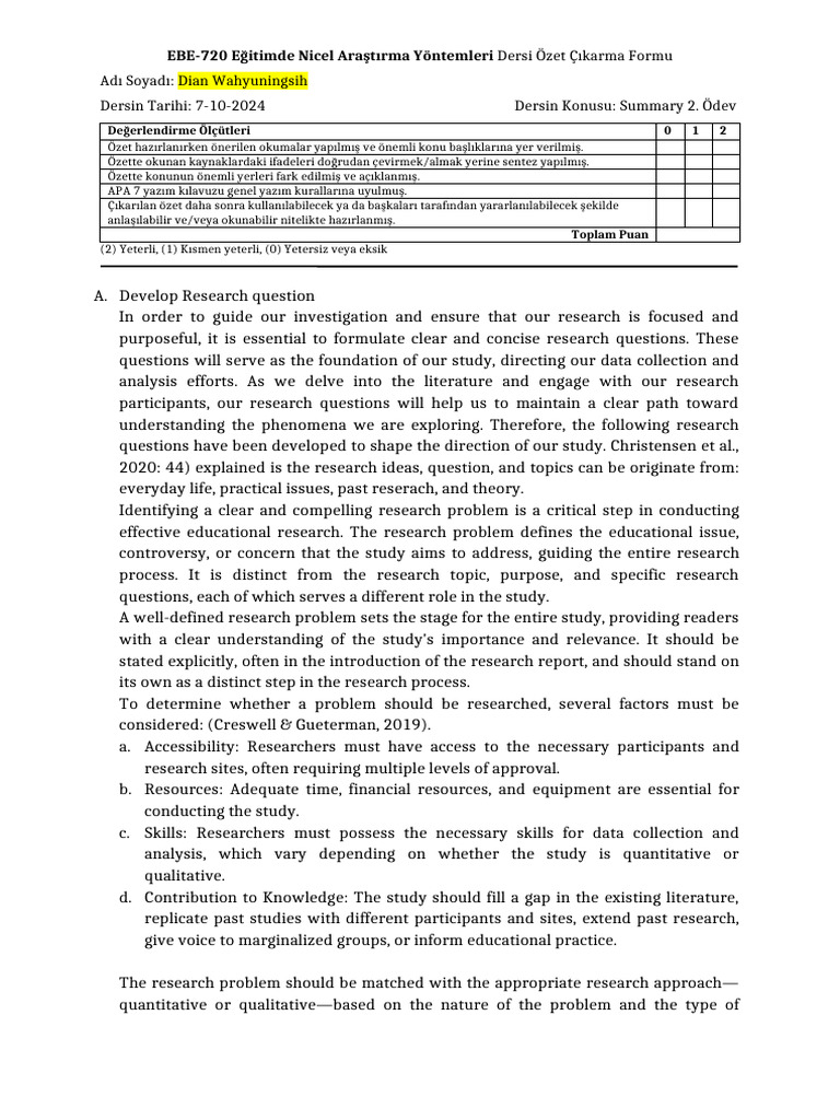 Odev 2 Summary | PDF | Quantitative Research | Methodology Odev 2 Summary | PDF | Quantitative Research | Methodology