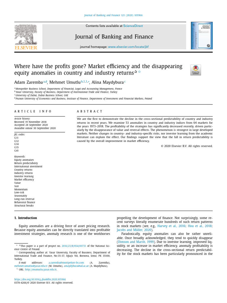 W13 - Market Efficiency Through Market Anomalies | PDF | Efficient ...