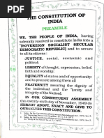 The Constitution of India Preamble Hindi | PDF