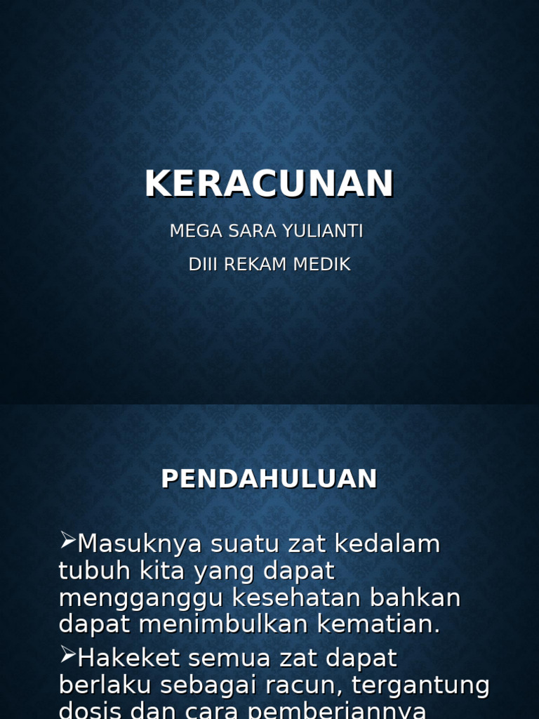 Pertemuan 3 (Anatomi Fisiologi Keracunan) | PDF