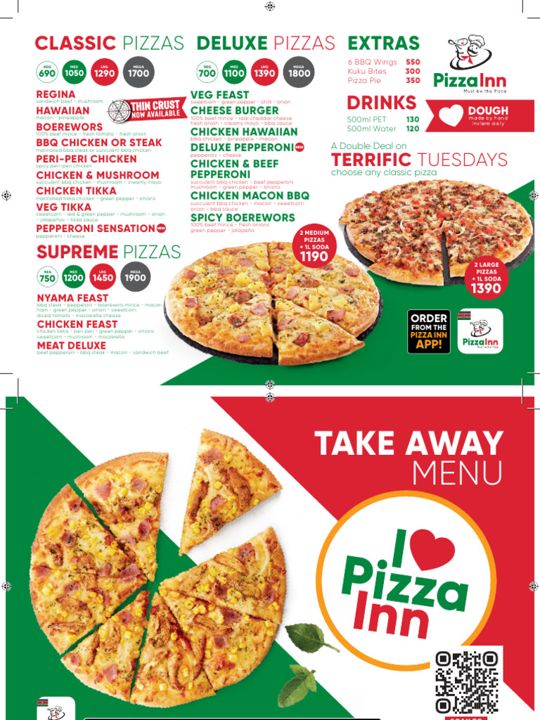 Pizza Inn Windhoek Menu & Prices | PDF | Pizza | Steak