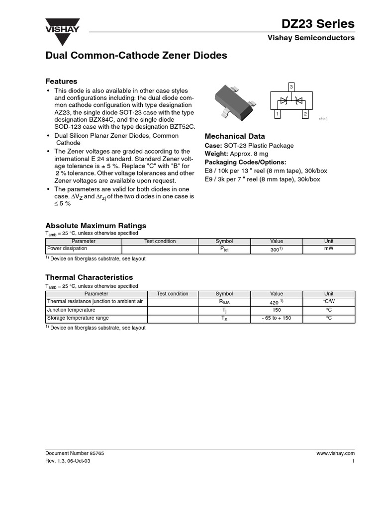 513 10730 0 DZ23Series | PDF | Diode | Electricity