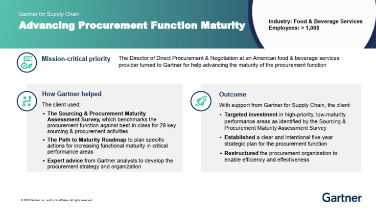 Clientstories Advancing Procurement Function Maturity | PDF