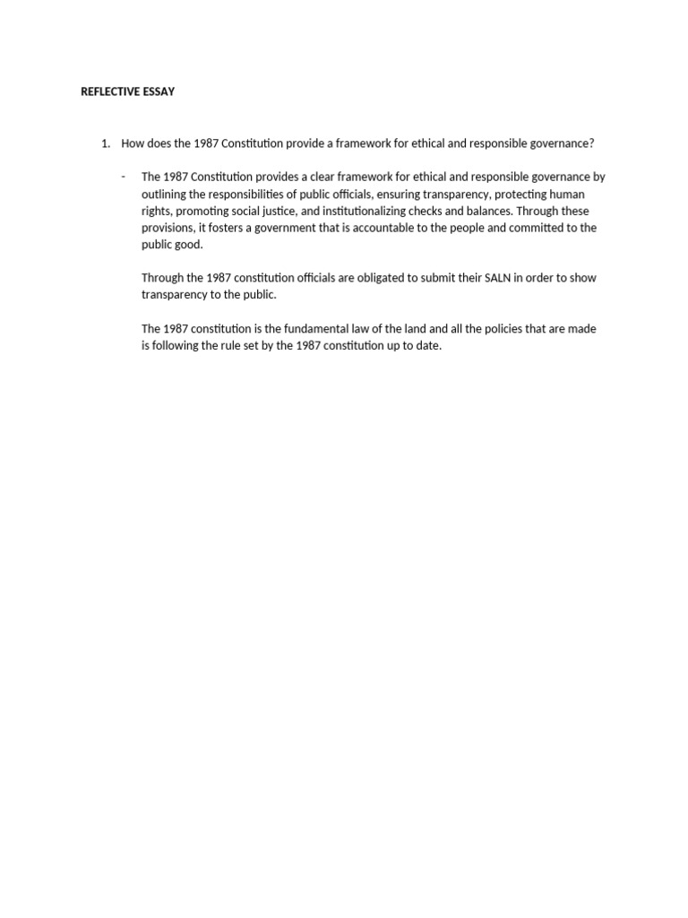 Reflective Essay | PDF