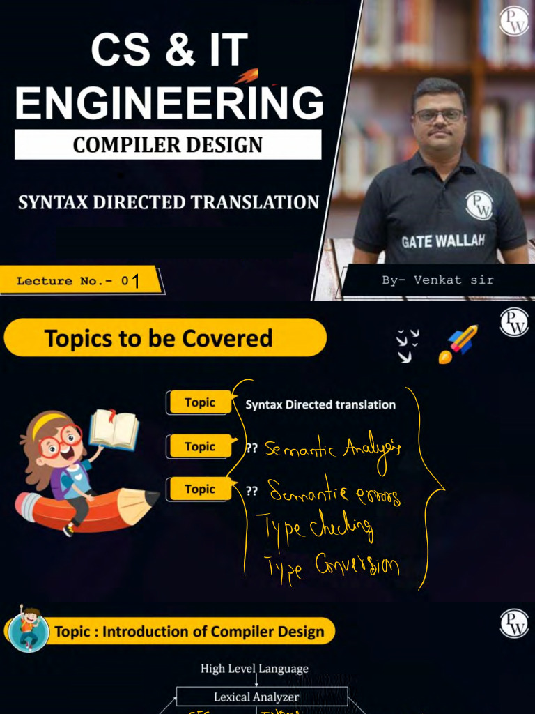 Syntax Directed Translation 01 - Class Notes | PDF