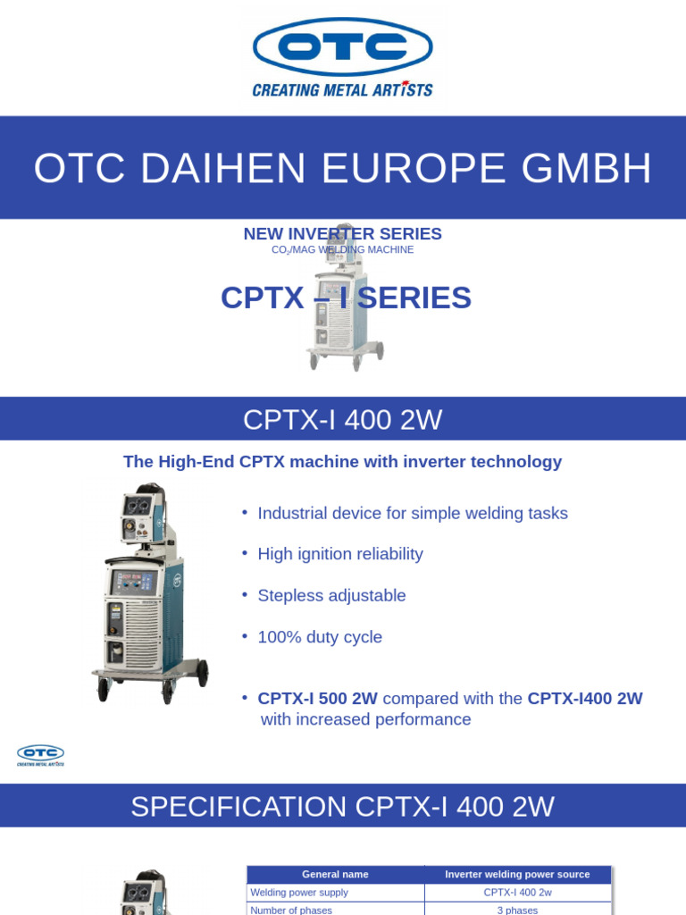 CPTX-I - Presentation - OTC - EN - stCPTX-i 400 | PDF | Welding ...