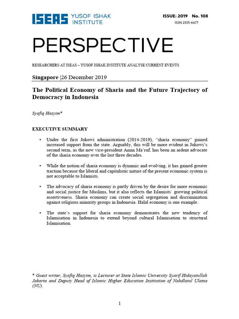 The Political Economy of Sharia and The | PDF | Sharia | Indonesia