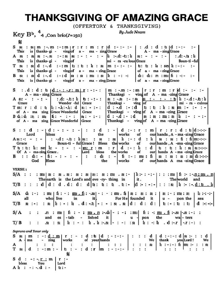 Thanksgiving of Amazing Grace | PDF