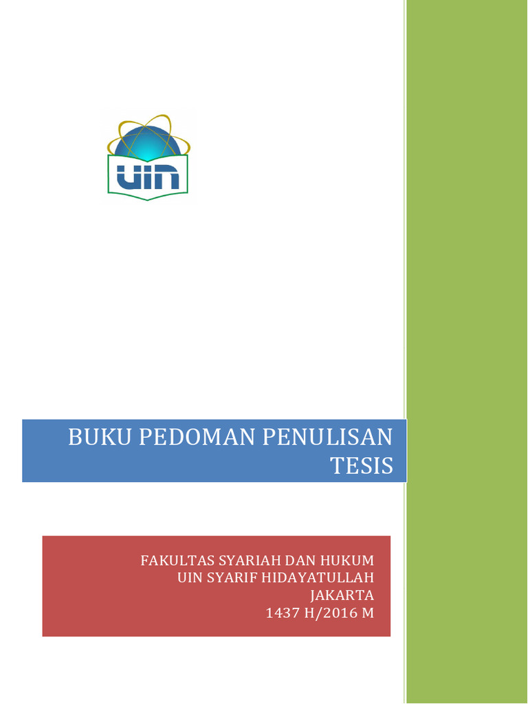 Pedoman Penulisan Tesis S2 Hukum | PDF