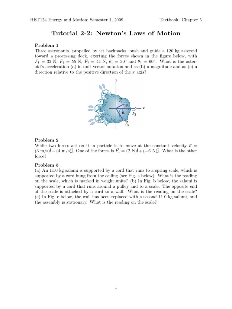 Tut2 2 | PDF | Force | Mass