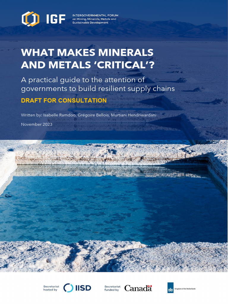 Draft What Makes Minerals Critical en | PDF | Mining | Risk