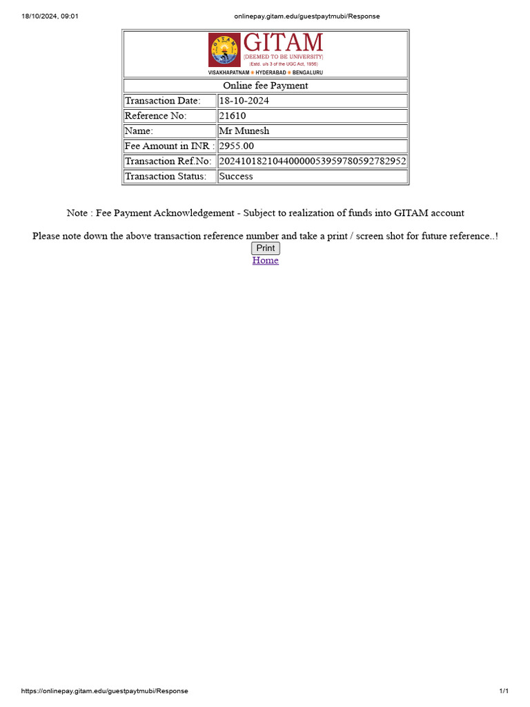 2966 Gitam Stay | PDF
