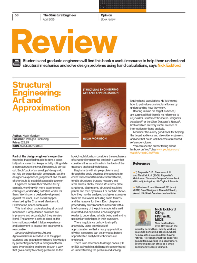 Review: Structural Engineering: Art and Approximation | PDF