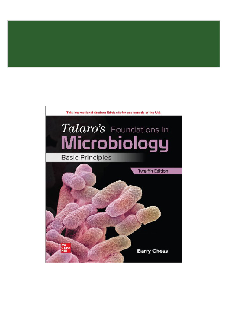 Full Talaro's Foundations in Microbiology - Basic Principles 12th Edition Barry Chess - Ebook ...