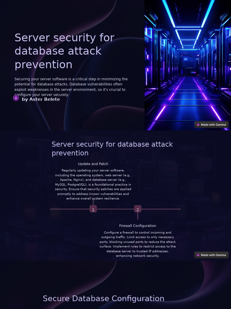Server Security For Database Attack Prevention | PDF | Security ...
