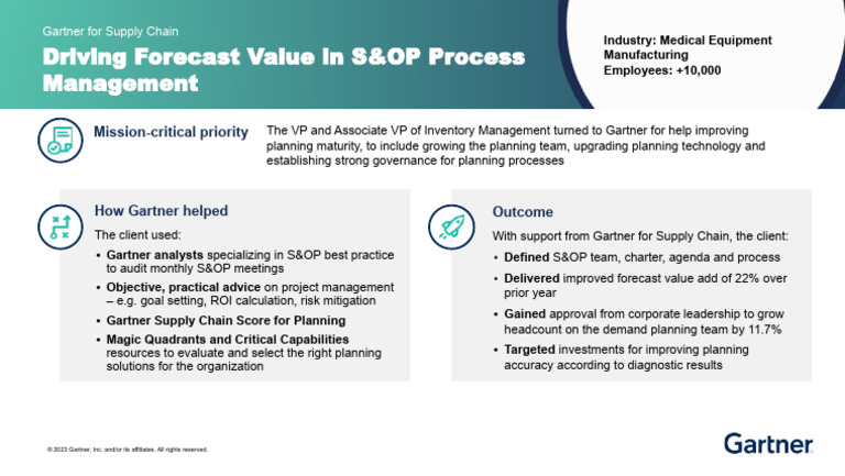 Clientstories Driving Forecast Value in Sop Process Management | PDF ...