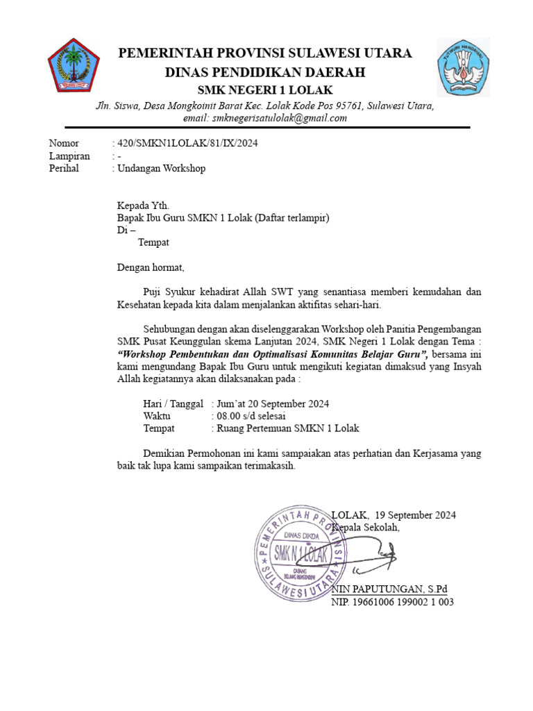 Undangan Workshop Kombel | PDF