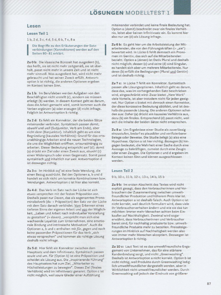 Prüfung Express - Goethe Zertifikat C1 - 2023 Losungen | PDF