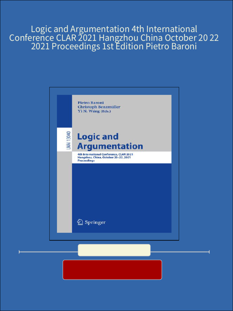 Logic and Argumentation 4th International Conference CLAR 2021 Hangzhou China October 20 22 2021 ...