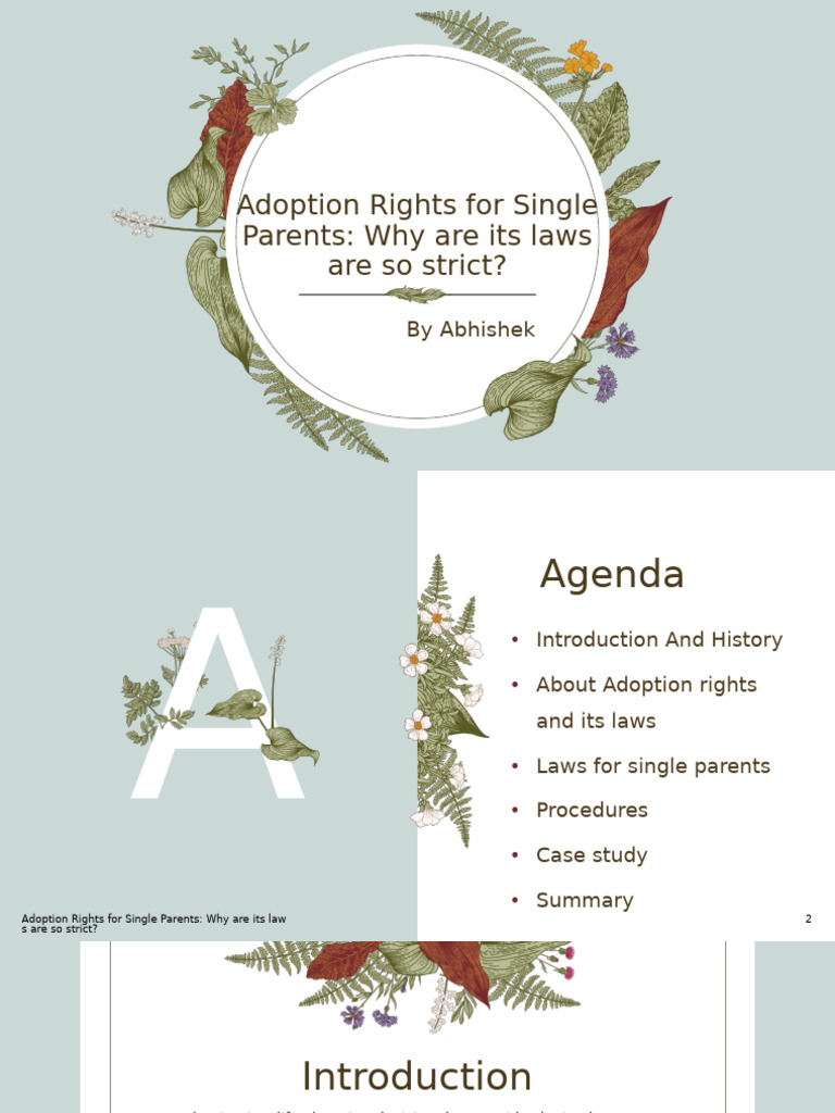 Adoption Rights For Single Parents | PDF | Adoption | Marriage