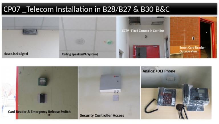CP07 - Telecom Installation in B28/B27 & B30 B&C: Analog +DLT Phone | PDF