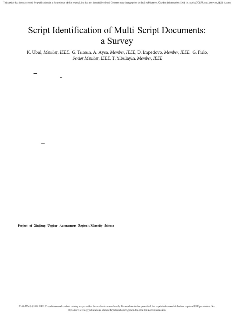 Script Identification | PDF