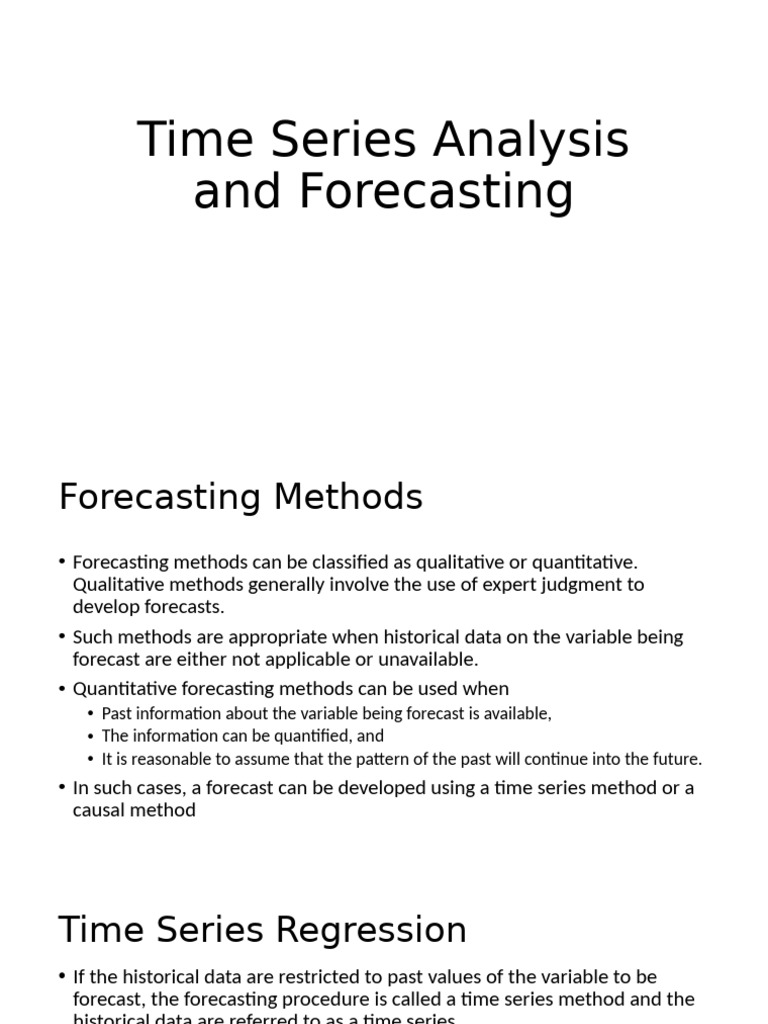 Time Series Analysis | PDF