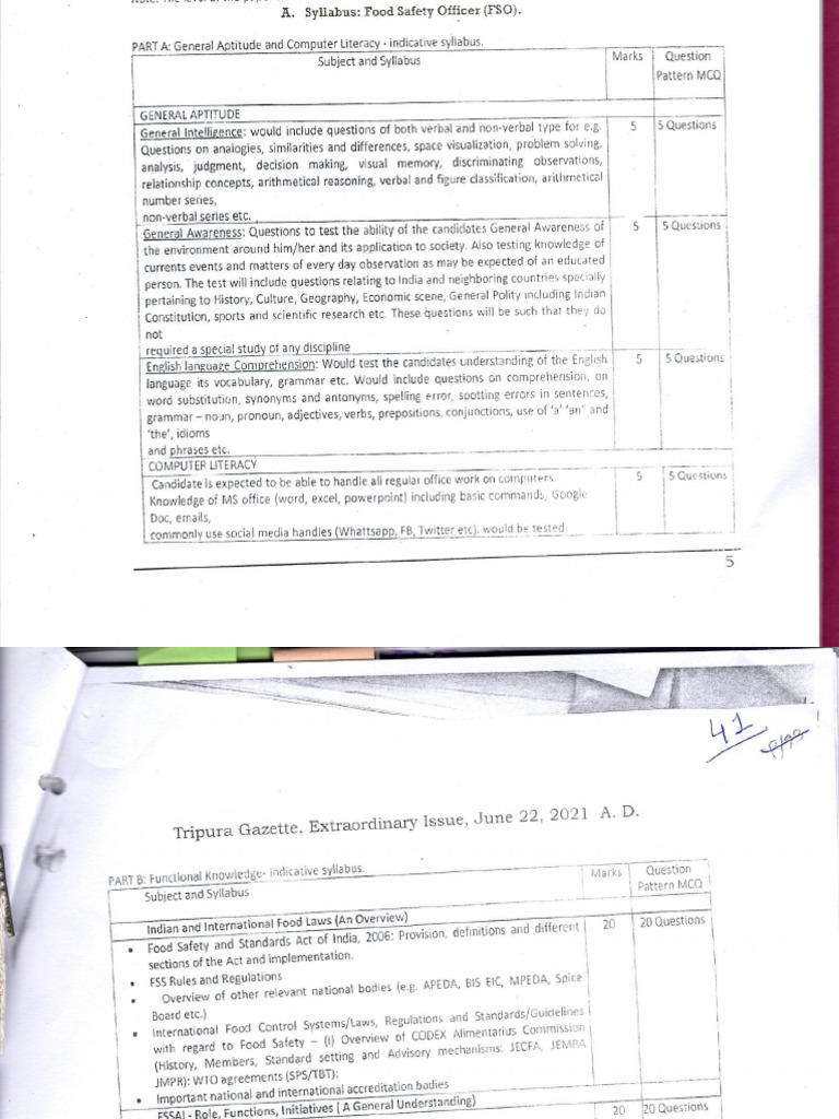 Syll Food 230821 | PDF