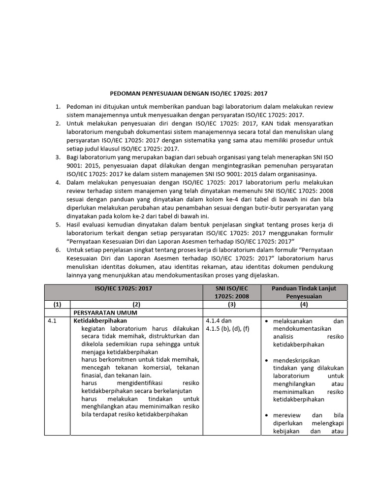 Pedoman-Gap Analysis 17025 2017 | PDF