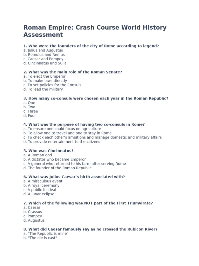 Crash Course Rome | PDF