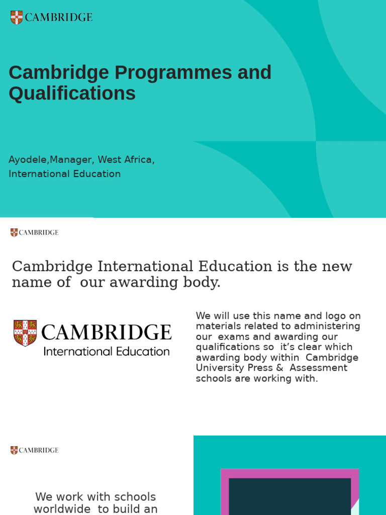 Cambridge Exams Officers' Guide | PDF | Teachers | Curriculum