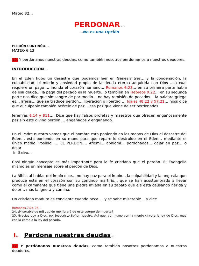 Mateo 32 | PDF | Pecado | Perdón