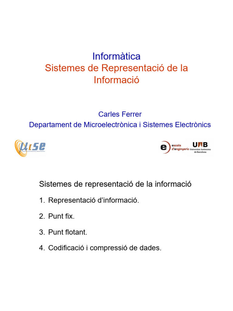 Capitol 2 Sistemes de Representació de La Informació | PDF
