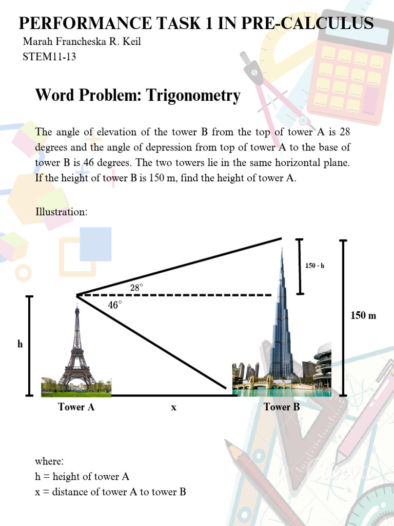 PERFORMANCE TASK # 1 Pre Calculus | PDF | Trigonometry | Trigonometric Functions