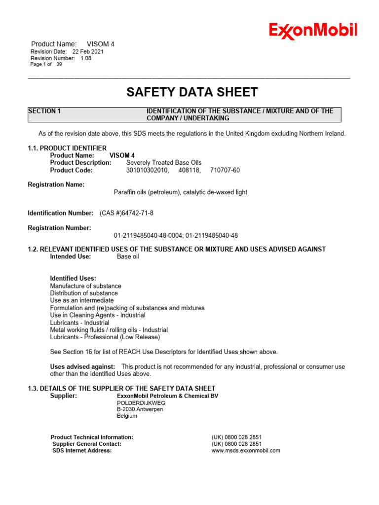 MSDS Oil Sludge | PDF | Sewage Treatment | Personal Protective Equipment