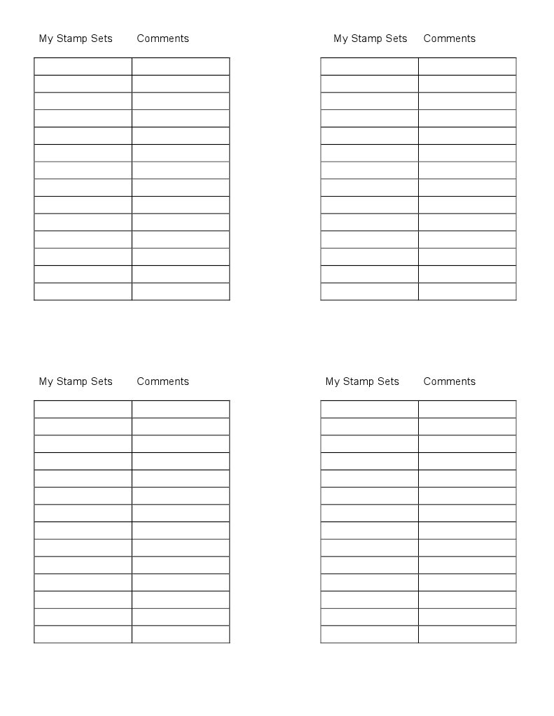 My Stamp Sets Collection Overview | PDF