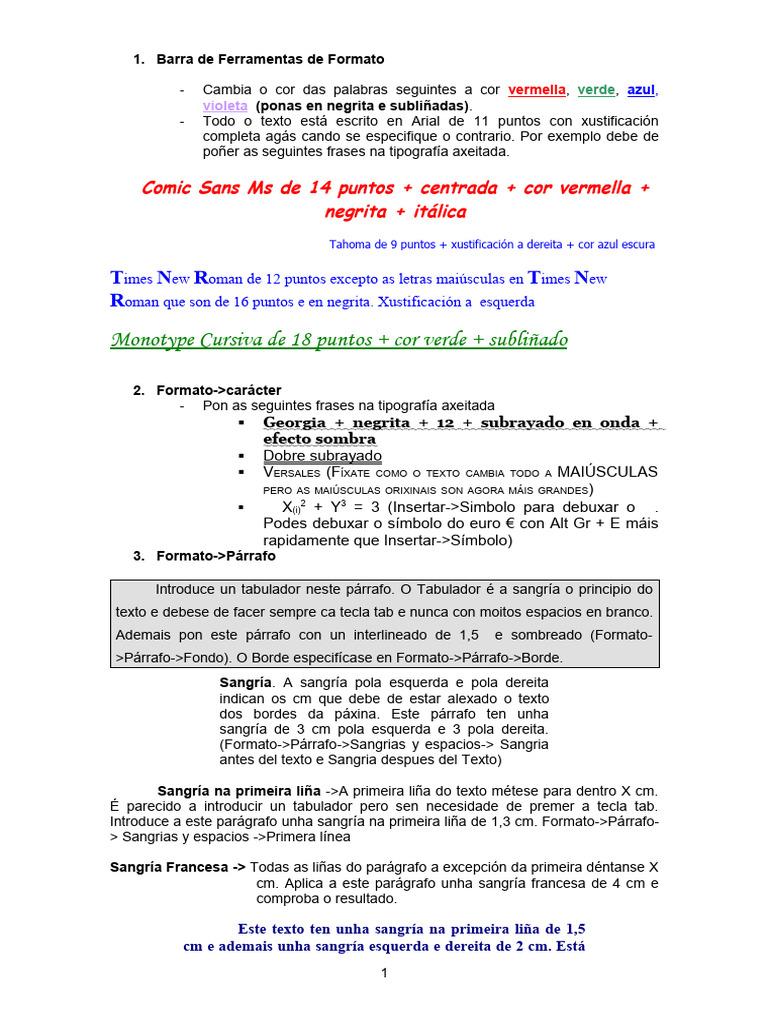 Ejercicio 2.1. Formatos | PDF