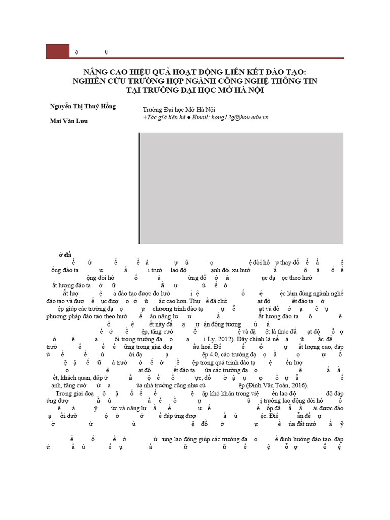 Nguyn TH Thu HNG Thi Thanh TNG Mai VN Lu | PDF