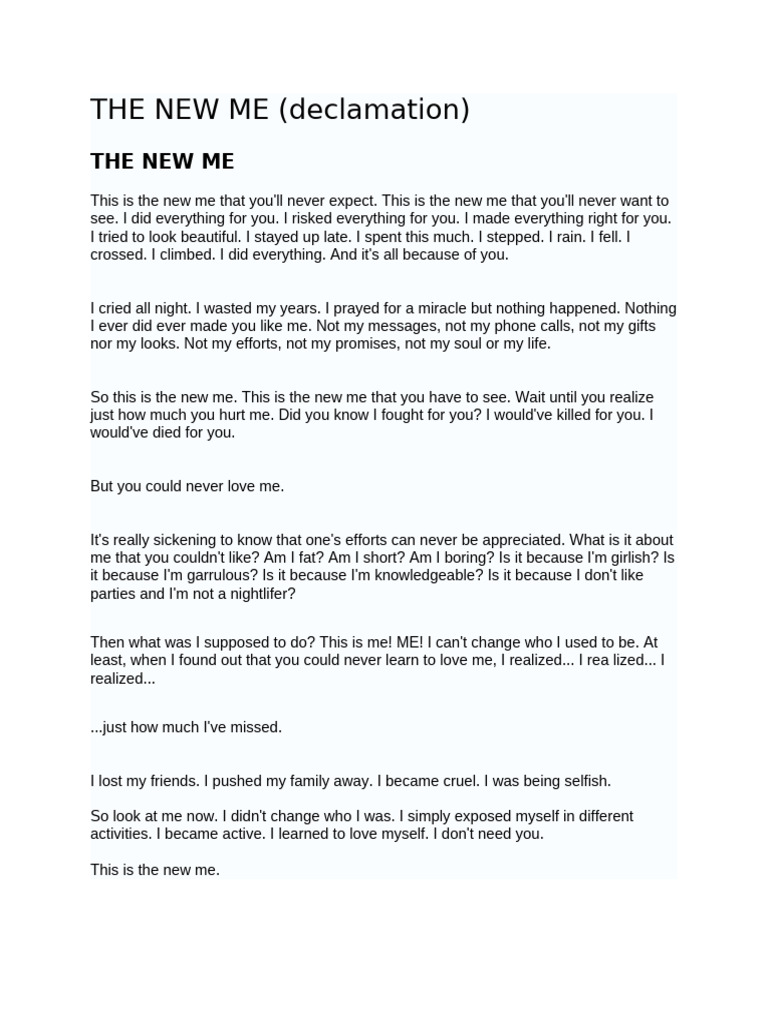 Embracing My True Self: A Journey | PDF