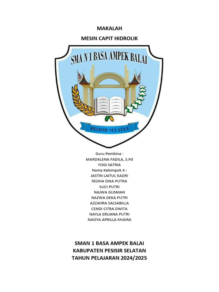 Makalah Mesin Capit Hidrolik | PDF