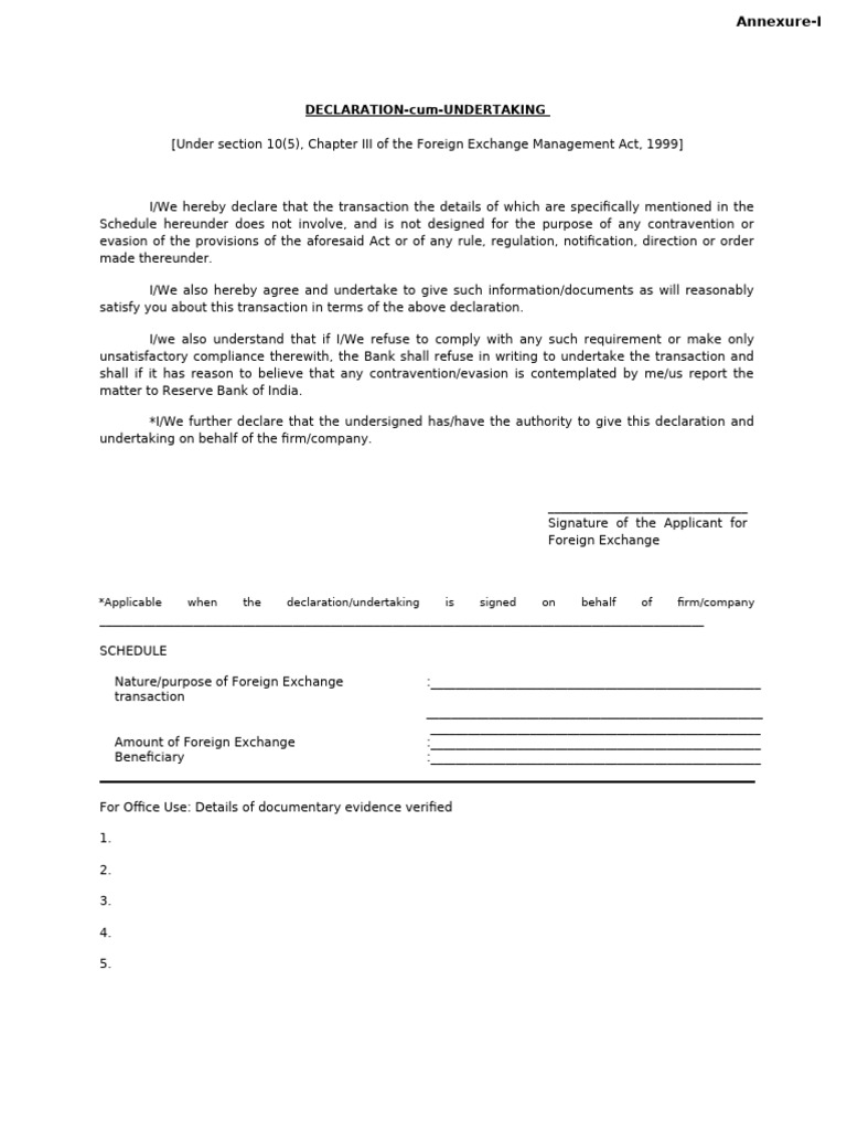 Fema Declaration | PDF