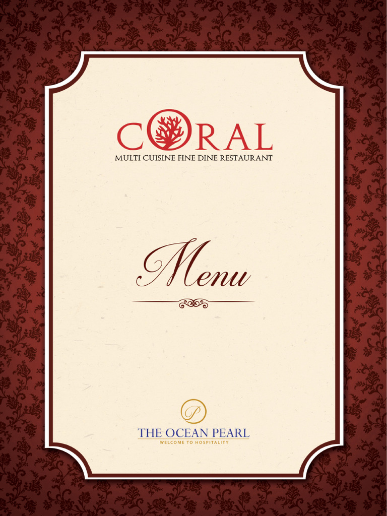 Ocean Coral Menu | PDF