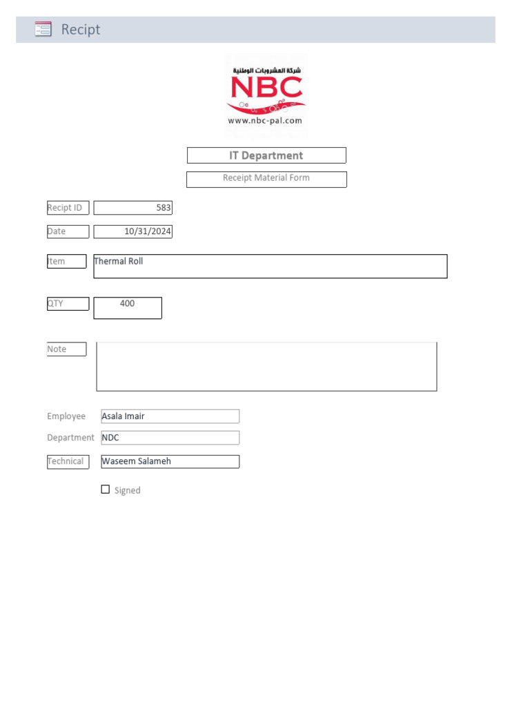 Thermal Roll Asala Imair | PDF