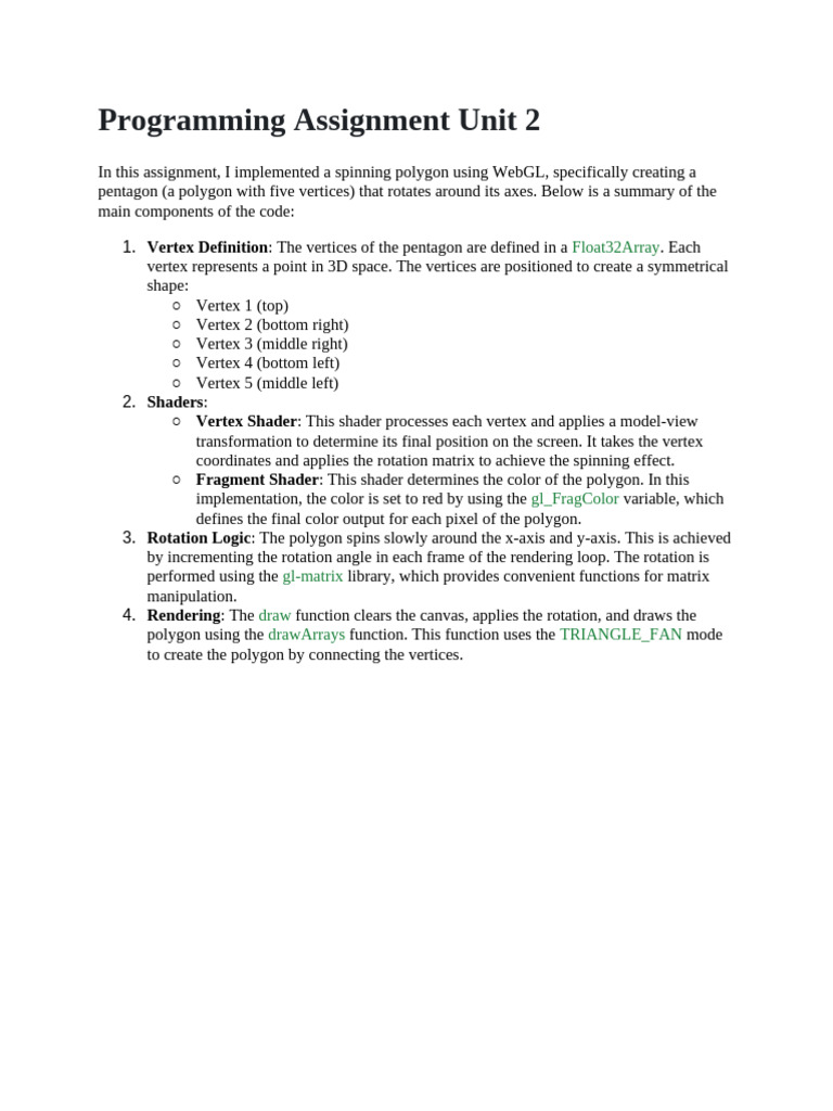 Programming Assignment Unit 2 | PDF Programming Assignment Unit 2 | PDF