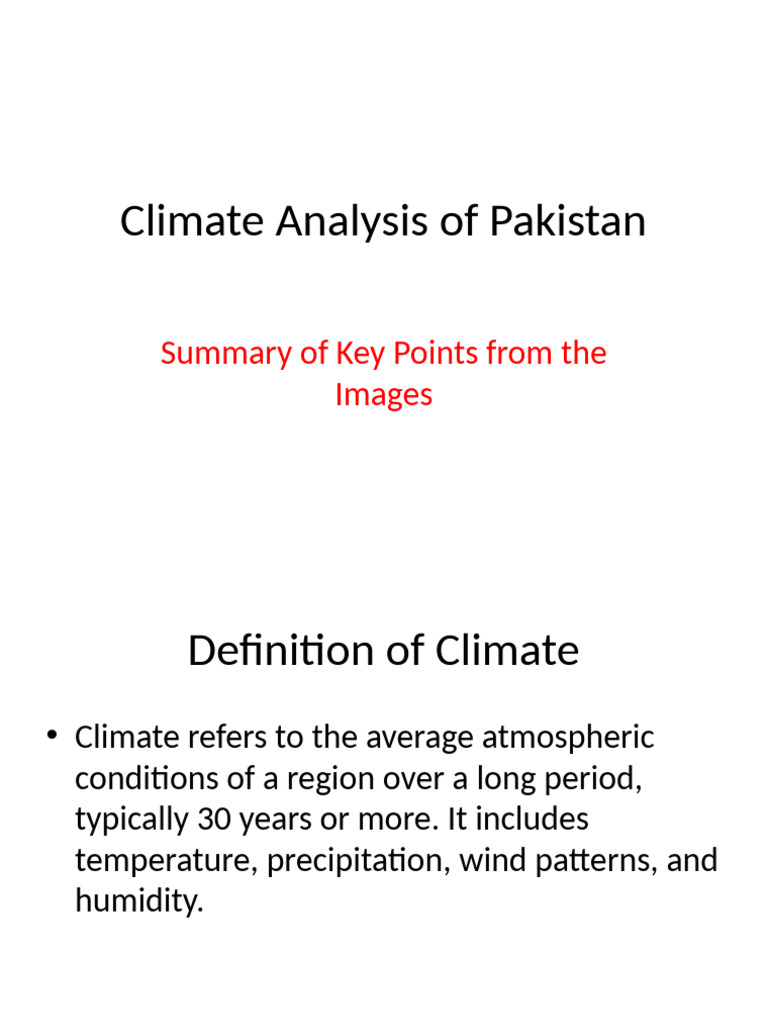 Climate Analysis Presentation Based On Syllabus Pdf