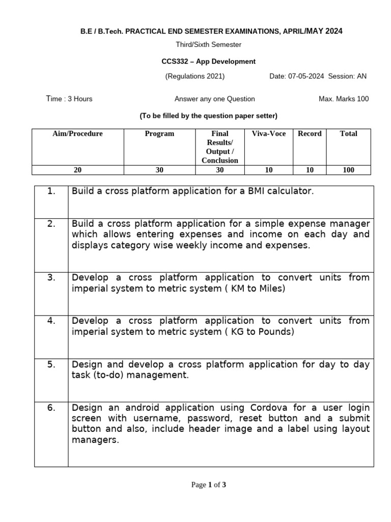 CCS332 - App Development | PDF | Cross Platform Software | Android ...